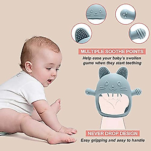 Baby Teething Toys by Komfy LilLove | Non-Toxic Infant Toys 0-6 6-12 Months | CPC Certified Teething Mitten | No Drop Teether for Baby Teething Relief | Baby teether Toys | Teething Pacifier