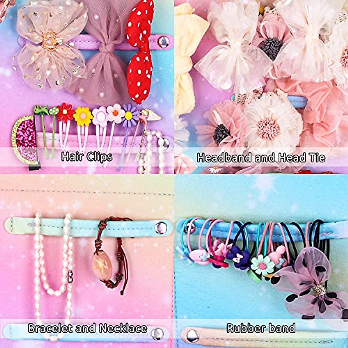 SIMBOOM Headband Holder for Baby Girl, Hanging Storage Organizer Newborn Headbands, Bows