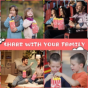 602 Pcs Popcorn Maker Supplies Set Include 600 Pcs 1oz Paper Popcorn Bags, Stainless Steel Popcorn Scoop and Dredge Bundle with Lid for Movie Night Theater Retro Carnival Birthday Party Supplies