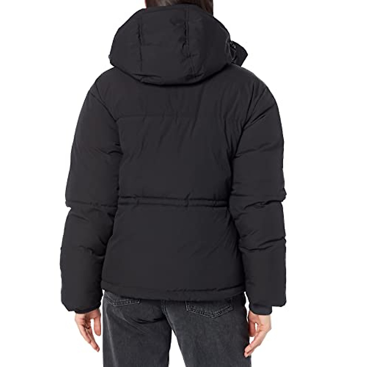 Amazon Essentials Women's Short Waisted Puffer Jacket (Available in Plus Size), Black, X-Small