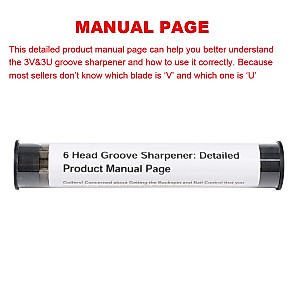Golf Club Groove Sharpener with 6 Heads - Ideal for Optimal Backspin and Ball Control - Perfect Tool for all Irons - Pitching, Sand, Lob, Gap, and Approach Wedges and Utility Clubs