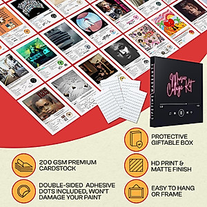 unique america 100 Pcs | Album Cover Posters, For Bedroom, Room Decor, For Rapper Posters, Music Artist Posters, 4x6 Inch 80 Pcs & 20 Stickers