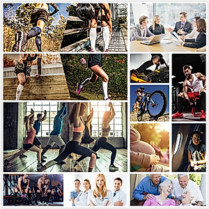 FEYHAY Copper Compression Socks(8 Pairs) for Men & Women 15-20 mmHg is Best Athletic & Daily for Running Flight Travel Climbing(L/XL