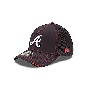 MLB Atlanta Braves Neo Fitted Baseball Cap, Small/Medium, Navy