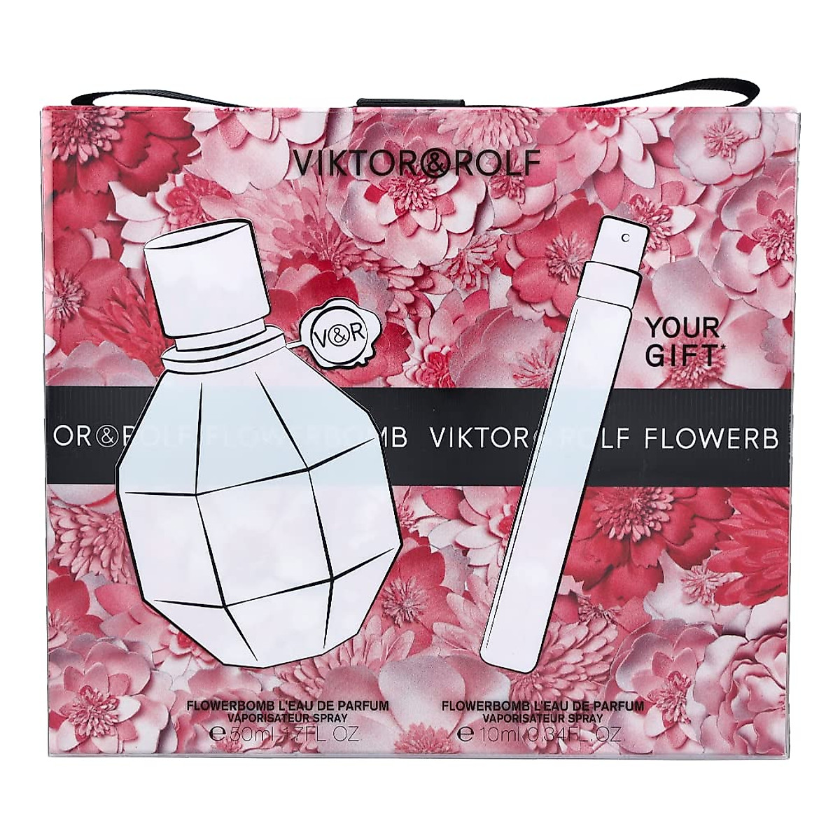 Viktor and Rolf Flowerbomb Women 1.7oz EDP Spray,10ml EDP Spray 2 Pc Gift Set
