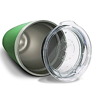 LaserGram 20oz Vacuum Insulated Tumbler Mug, Horse Racing, Personalized Engraving Included (Green)