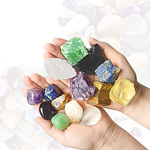 Amethyst Healing Crystal Stones, 1.25-2.0" Large Reiki Healing Gemstones Natural Tumbled Polished Stones for Energy Witchcraft Therapy Meditation