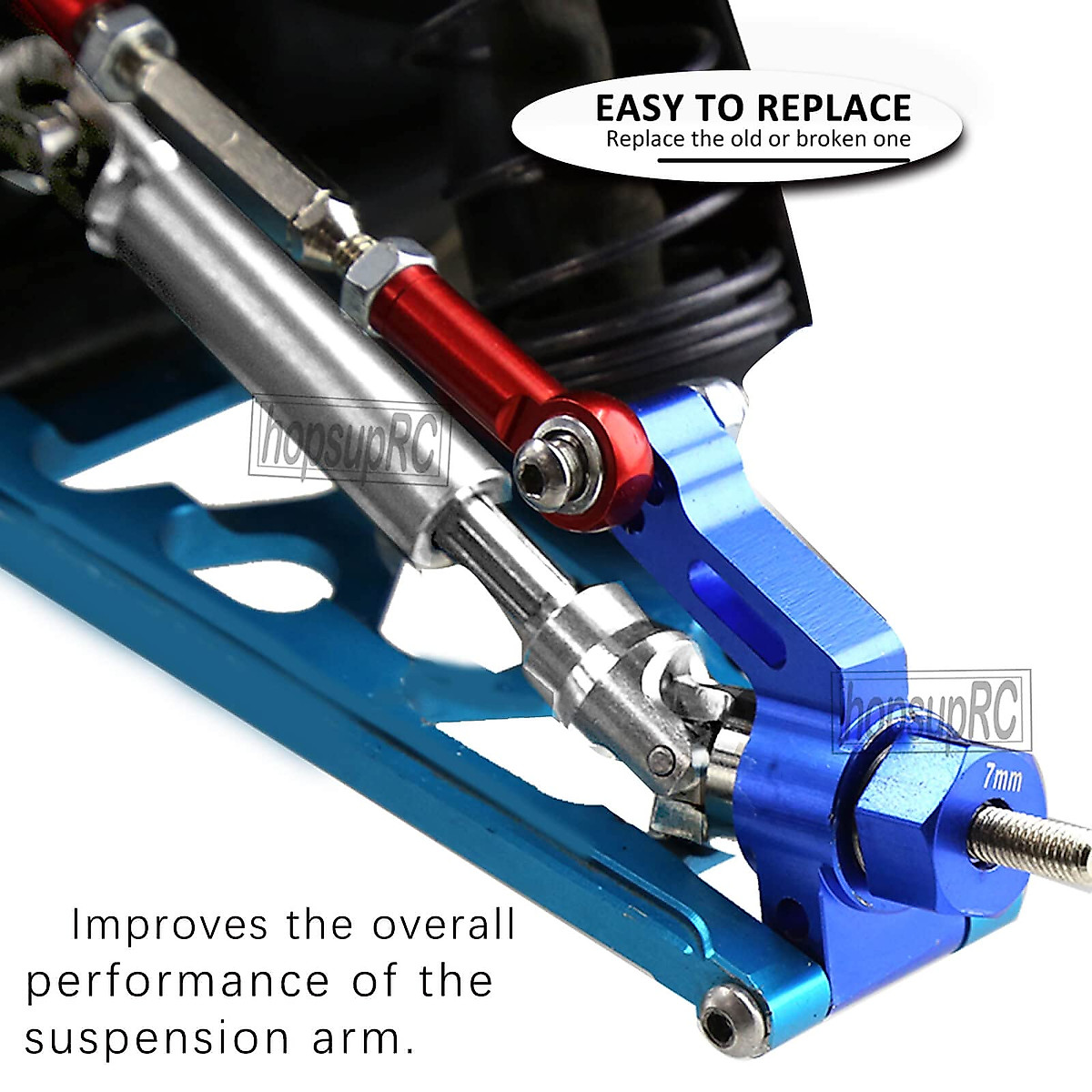 hopsupRC Stainless Steel Rear Drive Shaft CVD & Front Axles Upgrades Part for 1/10 Slash 2WD VXL/Rustler 2WD VXL/Stampede 2WD VXL/Hoss 2WD VXL (Upgrades More Powerful) Silver