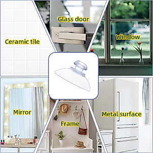 20 Pack Suction Cups for Glass Plastic Sucker Plastic Suction Pads Clear PVC Suction Cup with Hooks for Glass Table Transparent Anti-Collision Sucker Pad for Home Decoration Desk Window (30 mm)