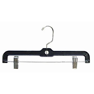 Only Hangers Black Plastic 14" Pant/Skirt Hangers - Pack of 100