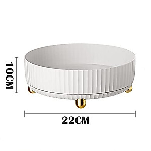 Rotating Spice Organizer Round Serving Tray Holder Kitchen Storage Cosmetic Makeup Organizers Home Decorative Centerpiece for Pantry, Countertop, Fridge, Vanity, Bathroom