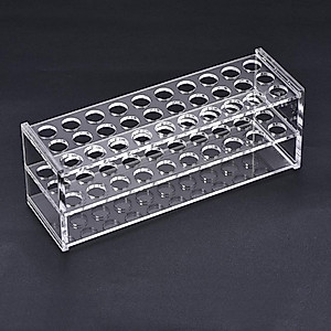 uxcell Acrylic Test Tube Holder Lab Stand Rack 3x10 Wells for 11-13mm Centrifuge Tubes Clear