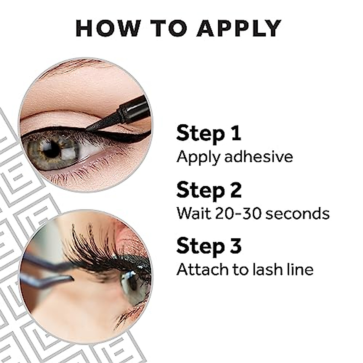Eylure Line & Lash Kit, 2-in-1 Lash Black Glue Eyeliner and False Lashes, Faux Mink Wispy