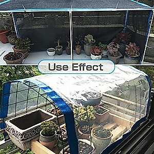 WINGOFFLY Foldable Plant Canopy with Shade Cloth and Rainproof Cover 75% Sunblock Balcony Sun Shade Net for Succulents Flowers, 16.5"x11.8"x11.8"