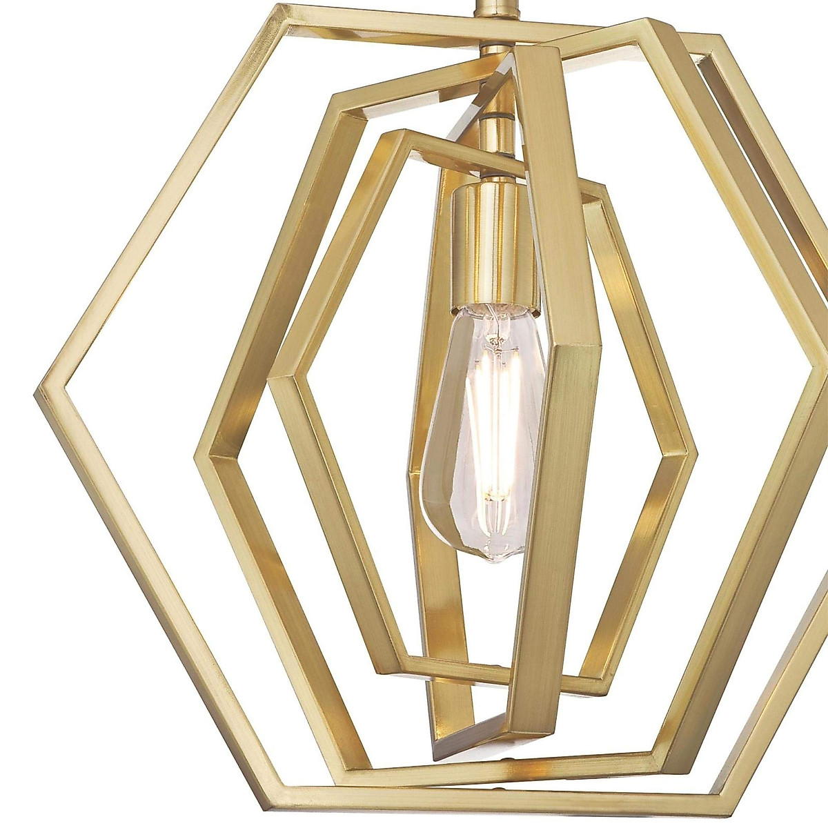 Westinghouse Lighting 6369700, Champagne Brass Finish Holly One-Light Indoor Pendant, one Size