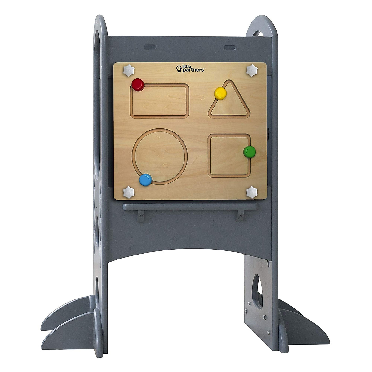 Little Partners Developmental Toddler Busy Board, Cognitive Activity Puzzle Educational Toy Sensory Board for Kids, Smart Games & Manipulatives for Preschoolers (Match 'N Play)