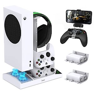 MENEEA Cooling Fan with Charging Stand for Xbox Series S and Clip Mount for X-Series S