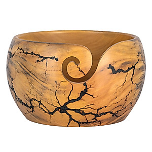 Premium Yarn Storage Bowls Large(7x4)" | Multipurpose Wooden Bowls | Wood Fracking Yarn Bowls | Yarn Organiser - Gift for Mom - Inanosa