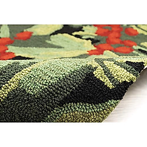 Liora Manne Holly Berries Indoor/Outdoor Rug, 2' X 3', Black