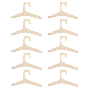 BYNNIX Wooden Childrens Hangers Kids Hangers,(10 Pack) Cute Bear Ears Wood Baby Hangers Nursery Hangers, Non Slip Coat Hanger for Kids Coats, Suits, Pants and Jackets