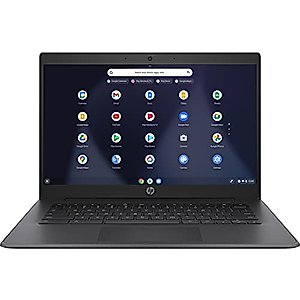 HP Chromebook 14 FHD Laptop, Dual-core Intel Celeron Processor N3350, 4GB RAM, 64GB eMMC Storage, 14-inch FHD IPS Display, Google Chrome OS, Dual Speakers and Audio by B&O (14-ca064dx, 2022)