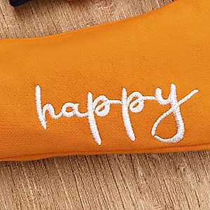 CETEPY Baby Boys Clothes 12-18 Months Toddler Boy Sweatshirt Patchwork Fall Winter Long Sleeve Shirt Pants Outfits Clothing Set Set Yellow 12-18 Months