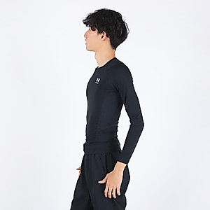 Under Armour Men's Armour HeatGear Compression Long-Sleeve T-Shirt , Black (001)/White, X-Large
