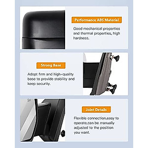 ITOPUP Towing Mirrors Fit for 2004-2014 for Ford for F-150 Series Truck Pickup Tow Mirrors with Power Control Heated Turn Signal Puddle Light Black Textured 1 Pair of Mirrors Left Side and Right Side