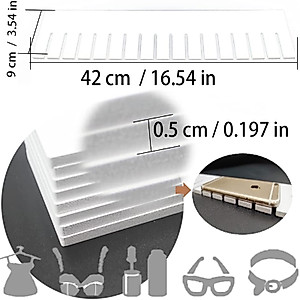 HGYZE Baby Closet Hangers with 42cm Customizable Separators for Nursery Drawer, Extendable Infant Pant Rack for Newborn Clothes -20pcs Grey Gifts & Deep Dividers for Girl Boy Toddler Kids Child