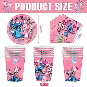 Stitch Party Supplies Stitch Birthday Party Favors Includes Cups Plates Napkins for Stitch Birthday Baby Shower Decor