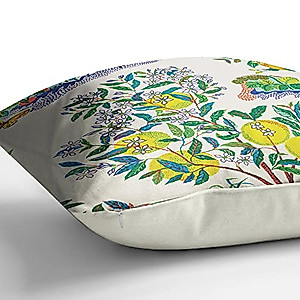 Tritard Outdoor Pillow Covers Set of 2 Lemon Butterfly Pillow Covers Cushion Cover, 18x18 Inches