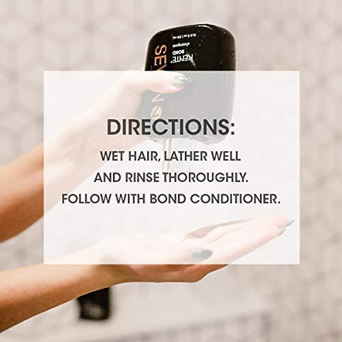 SEVEN Haircare KENTE BOND Shampoo for Split Ends + Damaged Hair, Sulfate Free, Cruelty Free with Green Tea, Guar & Pro Vitamin B5 for Men & Women, Made in USA, 10.8 oz.