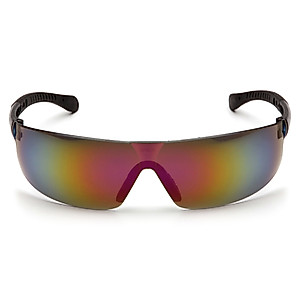Pyramex S7255S Provoq Safety Eyewear Multi-Color Mirror Lens Black Temples