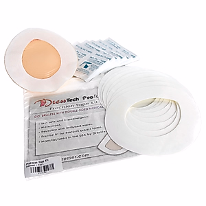 DressTech Proform Crossdresser Gel Filled Silicone Breast Forms, Enhanced Shape - Adhesive Tapes Included - Size 6 Light Beige
