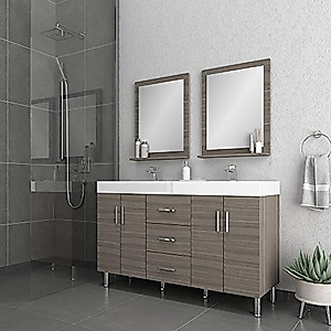 Alya Bath Ripley Bathroom Vanity, 60", Gray