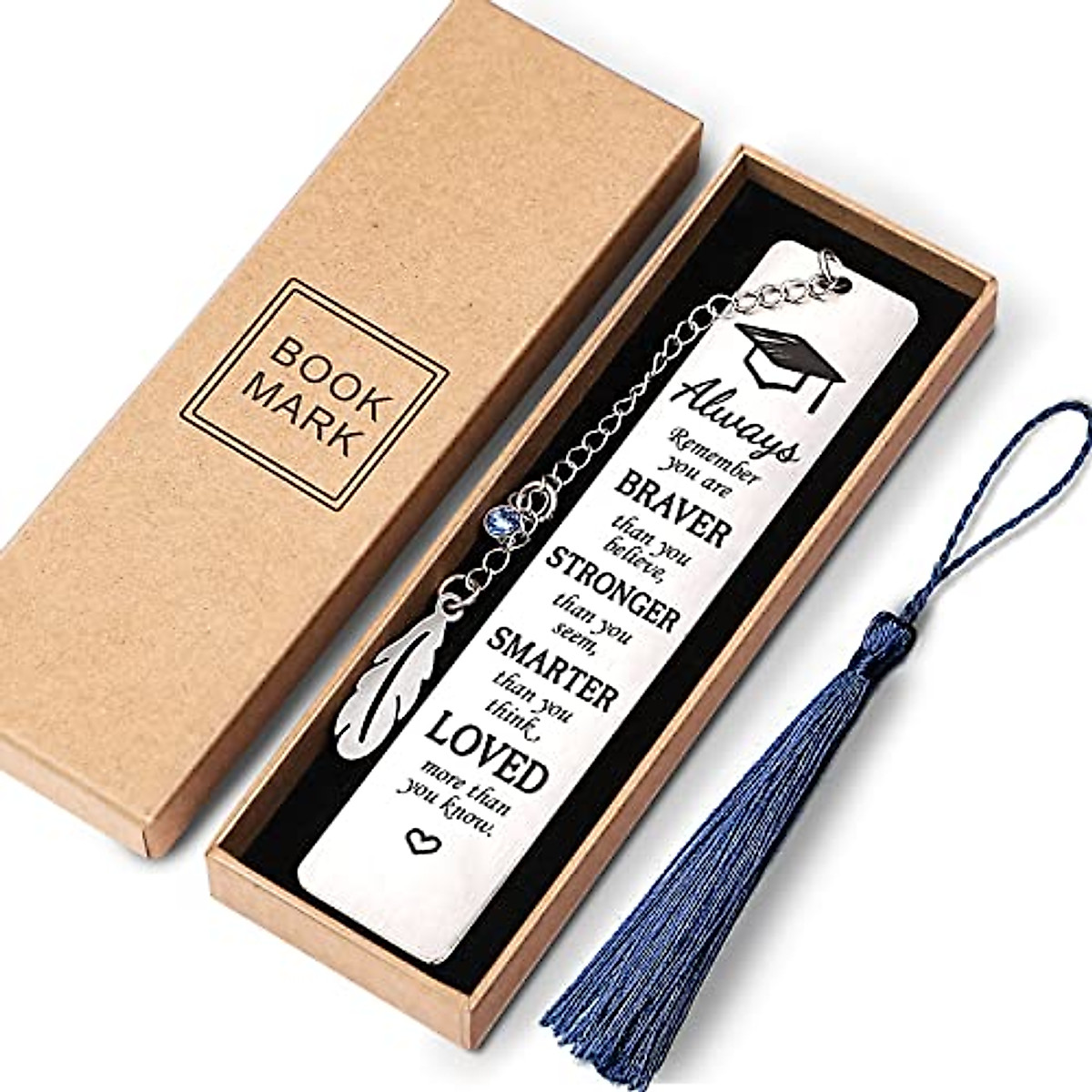 DoreenBow Inspirational Bookmark for Women 2023 Graduation Bookmarks with Tassel for Book Lover Graduation Bookmark Teacher Appreciation Gifts Back to School Bookmarks