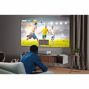 2022 New Upgrade Epson EpiqVision Ultra LS800 Ultra Short Throw 3-Chip 3LCD Smart Streaming Laser Projector, 4,000 Lumens, 4K PRO-UHD, HDR, 150", Android TV, 2.1ch Yamaha Built-in Speakers - White