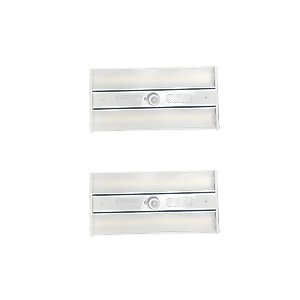 E2 LIGHTING Linear High Bay LED Shop Lights, 2x4 with Motion Sensor & Emergency Battery Backup, 2 Pack 220W LED High Bay Lights for Warehouse & Shop, 5000K High Bay Lights