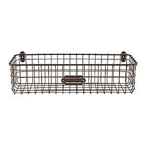 Spectrum Diversified Vintage Wall Mount Basket, Bronze, 2 Ounce