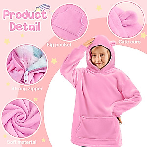 G.C Unicorn Stuffed Animal Plush Toys for Girls Kids Plushies, Tie-dye Unicorn Gifts 2 in 1 Pillow & Hoodie Soft Unicorn Plush, Christmas Birthday Gifts for Toddler Girls 3 4 5 6 7 8+ Years Old