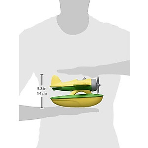 Green Toys Seaplane, Yellow/Green CB - Pretend Play, Motor Skills, Kids Bath Toy Floating Vehicle. No BPA, phthalates, PVC. Dishwasher Safe, Recycled Plastic, Made in USA.