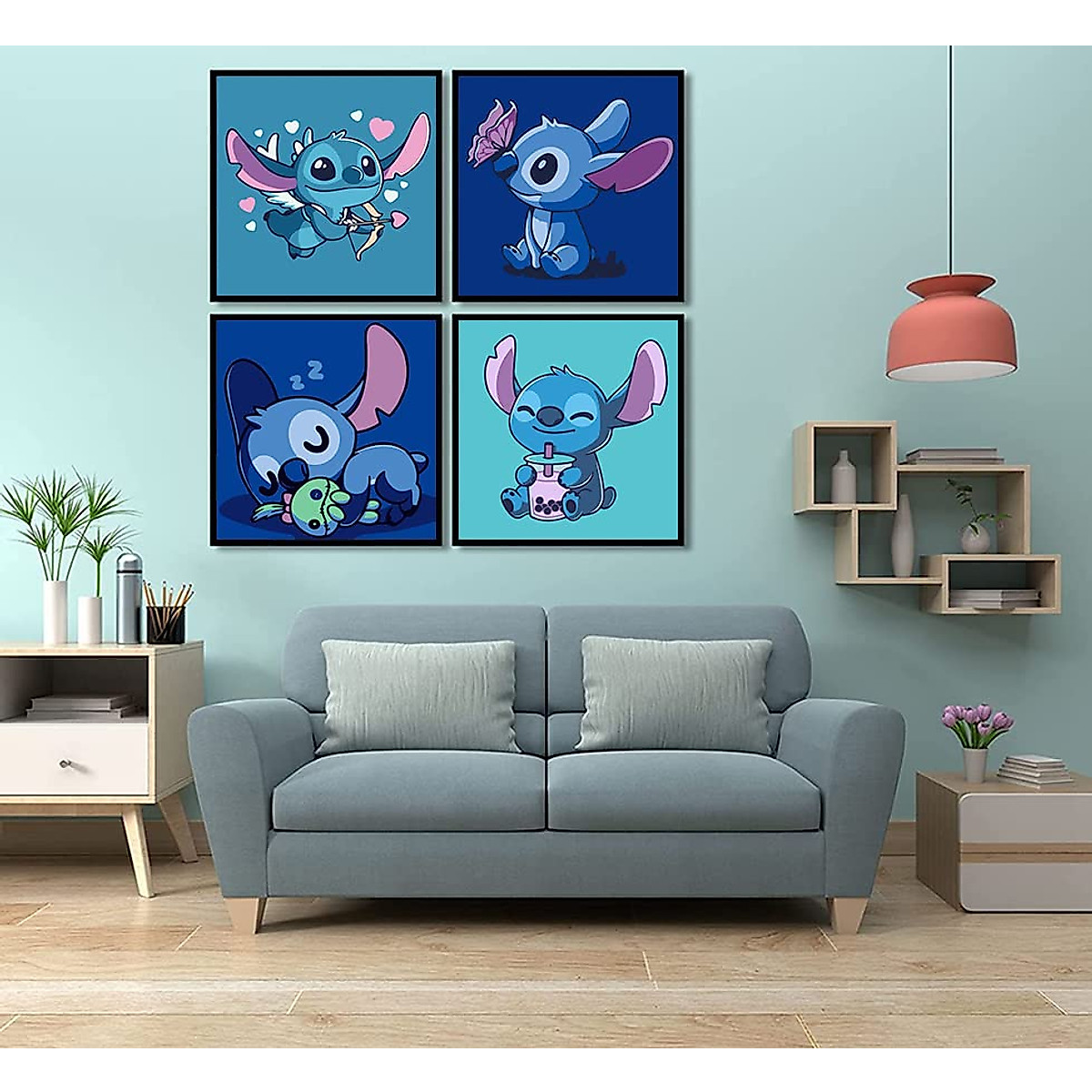 Eiazuiks Paint by Number for Kids with Frame ,Cartoon DIY Paint by Number for Adults Beginner Acrylic Paint by Number for Ages 8-12 Kids, Oil Painting Perfect for Gift Decor - 8x8 Inch