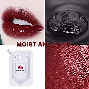 Skynest Lip Gloss Base, DIY Lip Gloss Moisturizing, Non-Sticky, Vegan Lip Makeup Oil(1Pack 50ML+3 Packs 20ML)