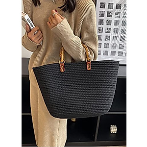 Straw Tote Bag for Women Woven Hobo Handbag Shoulder Bag Satchel Fashion Beach Bag Large Top Handle Bag Purse Summer 2023