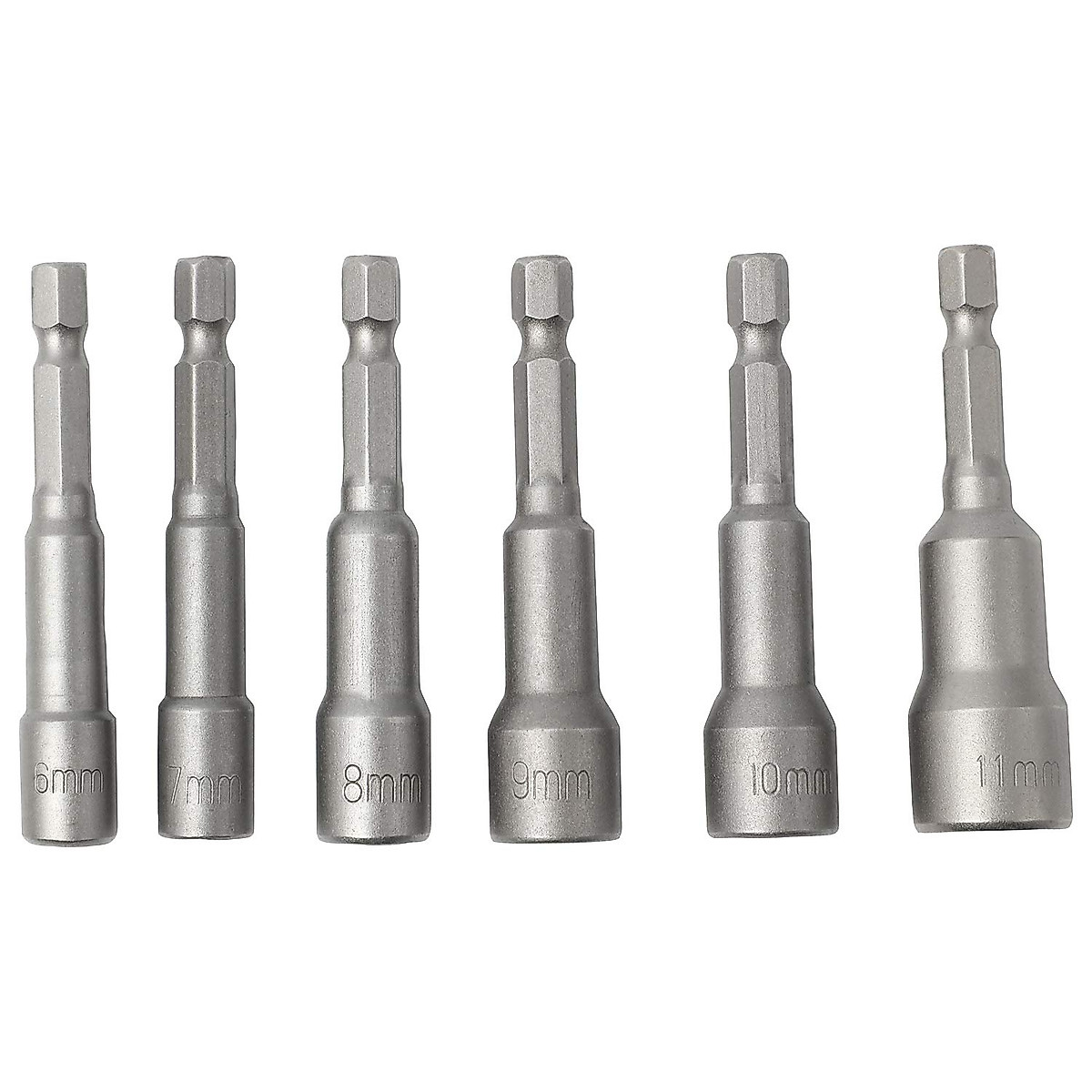 14pcs 6-19mm Quick-Change Magnetic Nut Driver Drill Bit Sets 1/4 inch Hex Shank Metric Socket Wrench Screw Power Tool