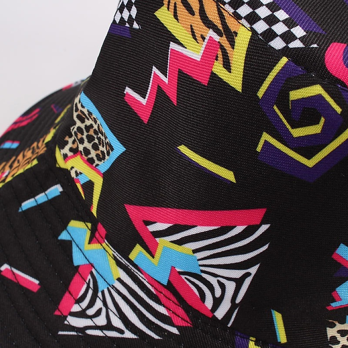 3 Pcs Retro 80s 90s Bucket Hats 3D Print Funny Trucker Hats Retro Hats for Men Women Beach Disco Party Hip Hop Hat Accessories