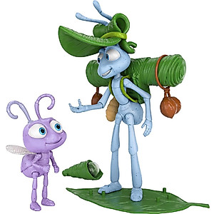 Mattel Disney and Pixar Featured Favorites Flik & Dot A Bug's Life Collectable Figures with Accessories, Highly Posable with Authentic Look, Collectors Gift Ages 6 Years & Up