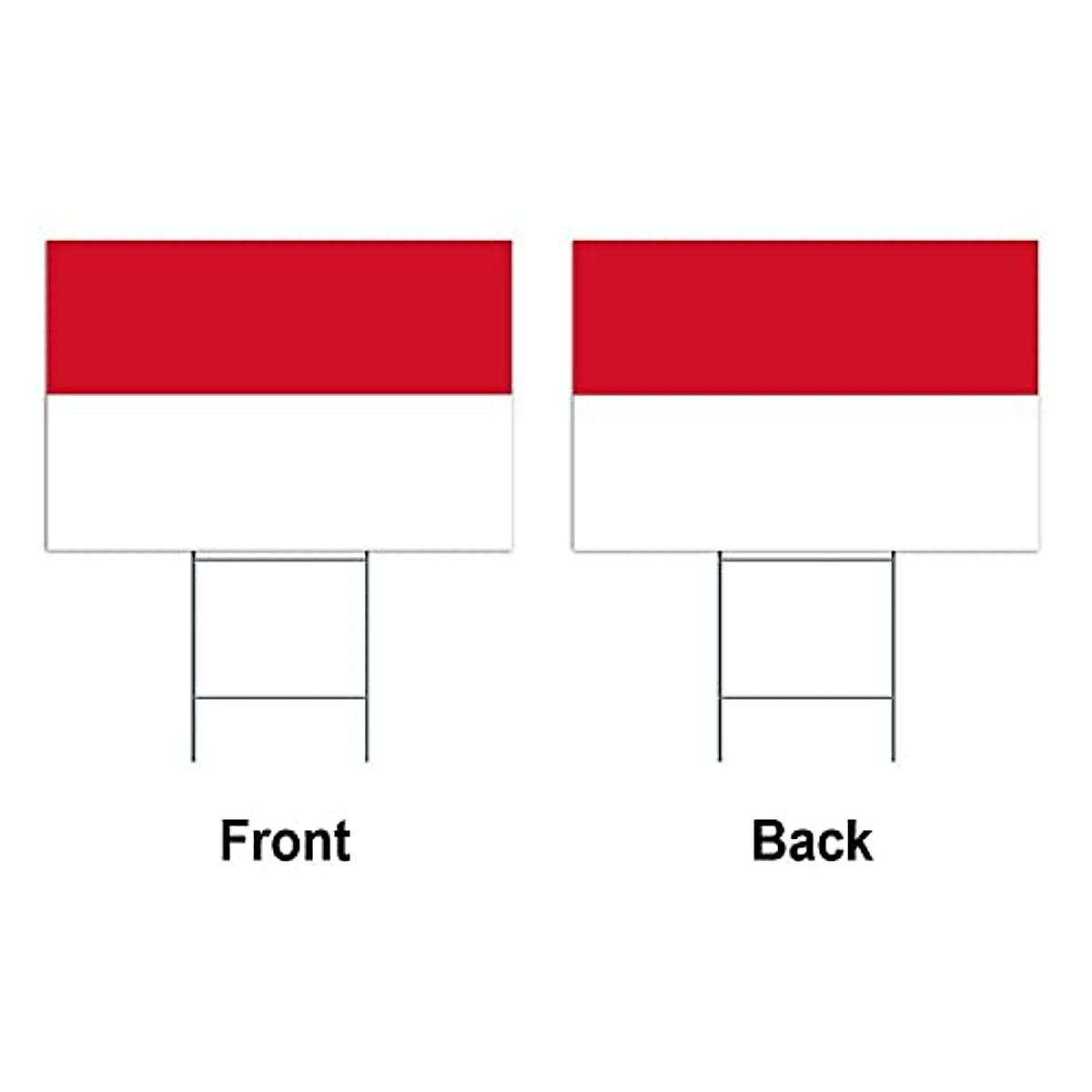 Autravelco Monaco Yard Signs with Stakes 12x18 Inch National Flag Nautical Gifts Funny Yard Sign for Rent House Party Decorations Props