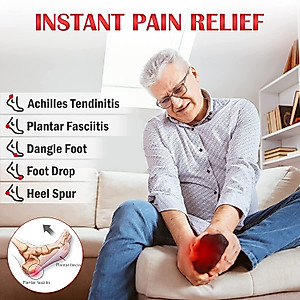WXY Plantar Fasciitis Night Splint: 2023 Upgraded Plantar Fasciitis Brace - Dorsal Night Splint for Plantar Fasciitis Women Men - Plantar Fasciitis Relief Achilles Tendonitis Foot Drop Heel Pain Red 2