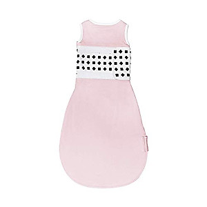Nanit Breathing Wear Sleeping Bag – 100% Cotton Baby Sleep Sack - Works with Nanit Pro Baby Monitor to Track Breathing Motion Sensor-Free, Real-Time Alerts, Size Medium, 6-12 Months, Blush Pink